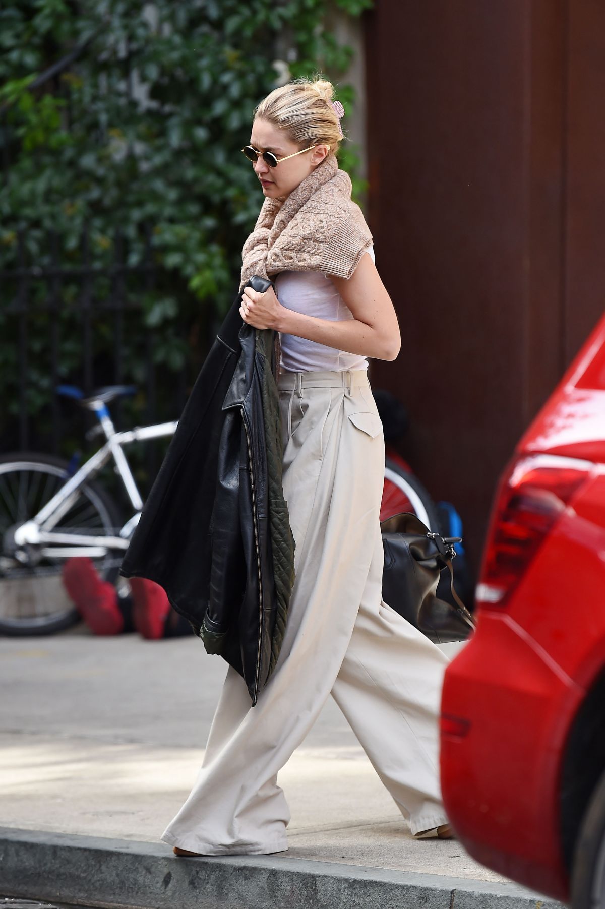 GIGI HADID eading for Lunch with Leah McCarthy at Sadelles in New York ...