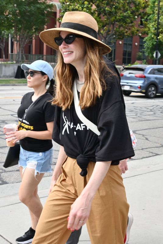 MICHELLE MONAGHAN at Sag-aftra Actors Union Strike in New York 06/17 ...