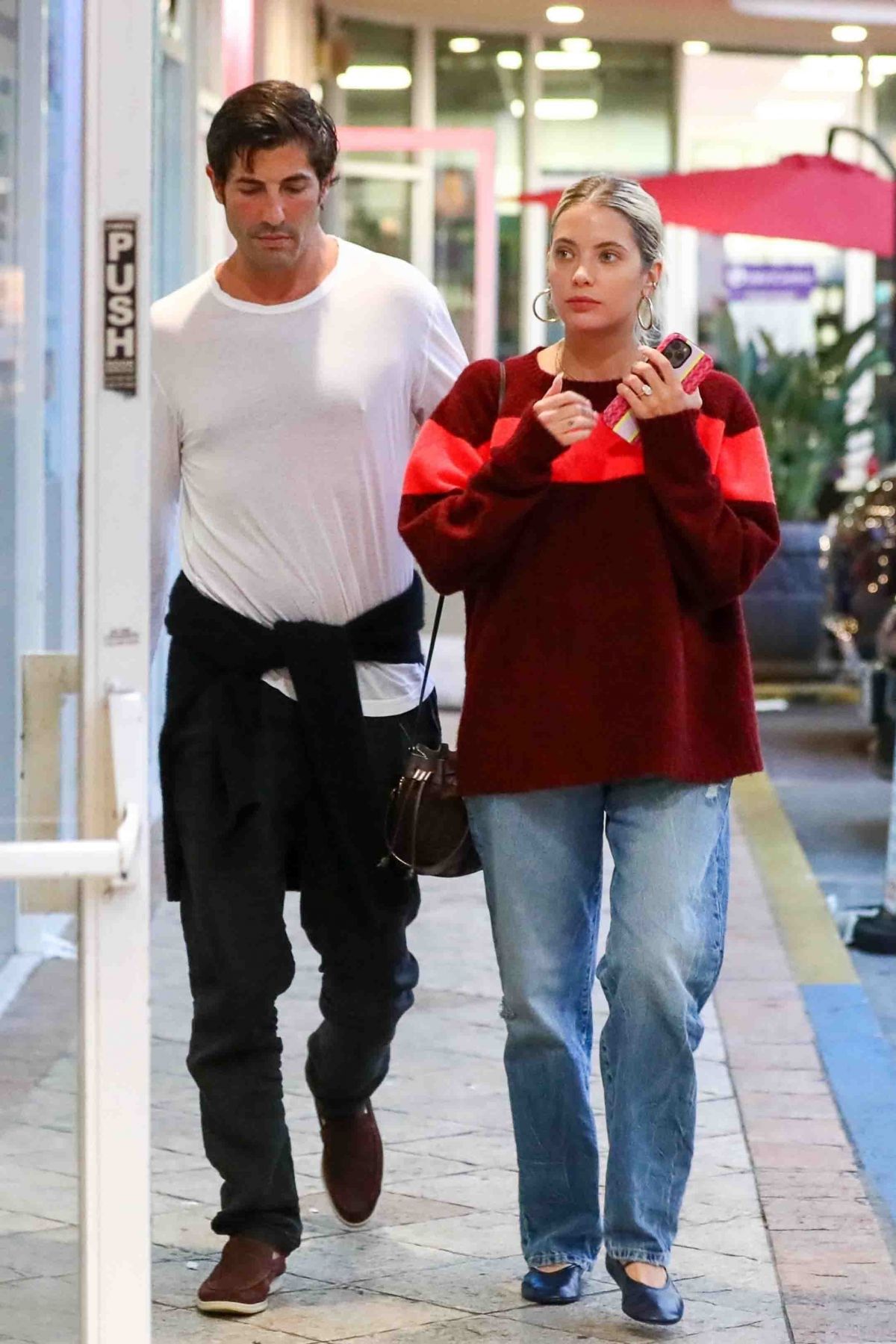 ASHLEY BENSON and Brandon Davis Out for Dinner in Los Angeles 08/29 ...