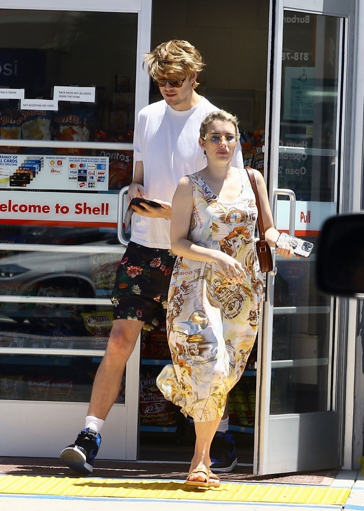 EMMA ROBERTS and Cody John Shopping at Target in Los Angeles 08/05/2023 ...