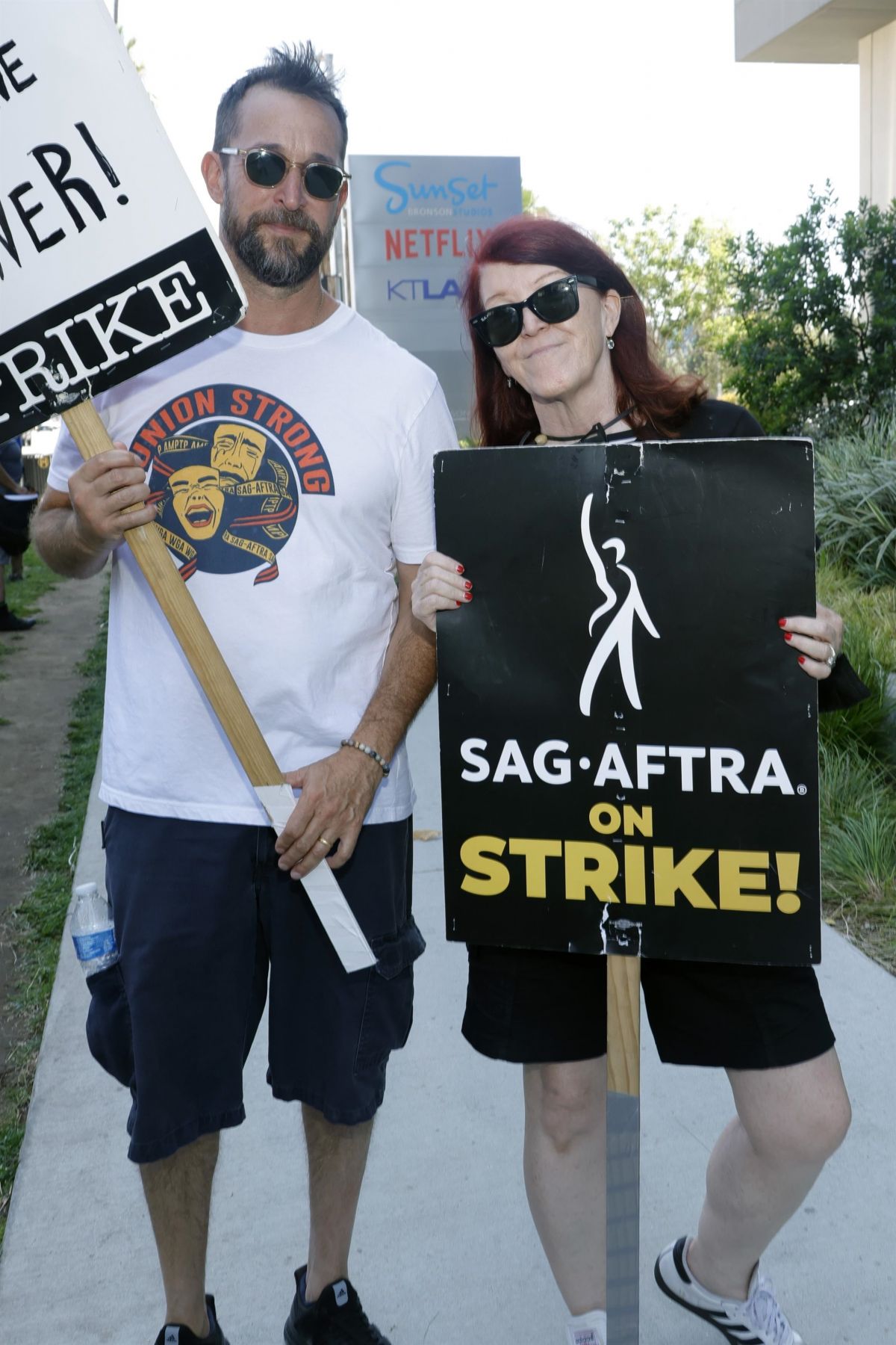KATE FLANNERY at SAG-Aftra and WGA Picket Line at Netflix Offices in ...