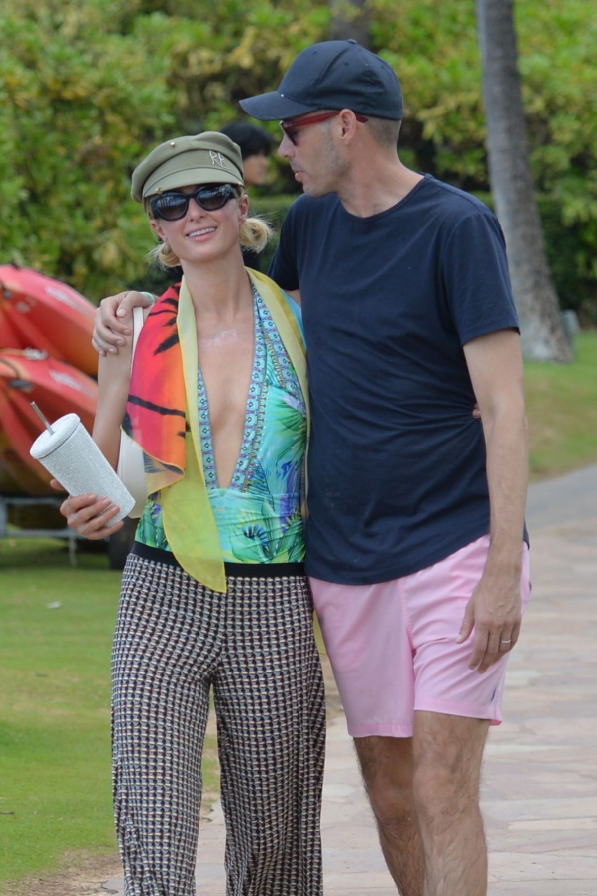 PARIS HILTON and Carter Reum Out on the Beach in Maui 08/14/2023 ...