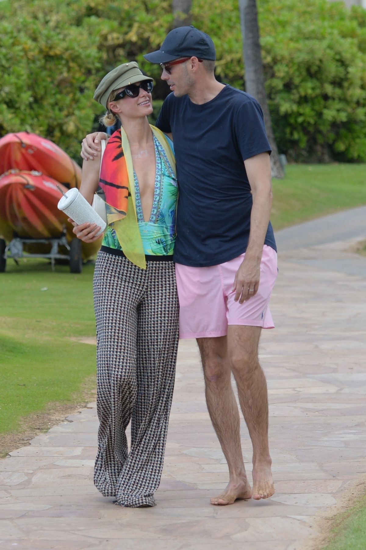PARIS HILTON and Carter Reum Out on the Beach in Maui 08/14/2023 ...
