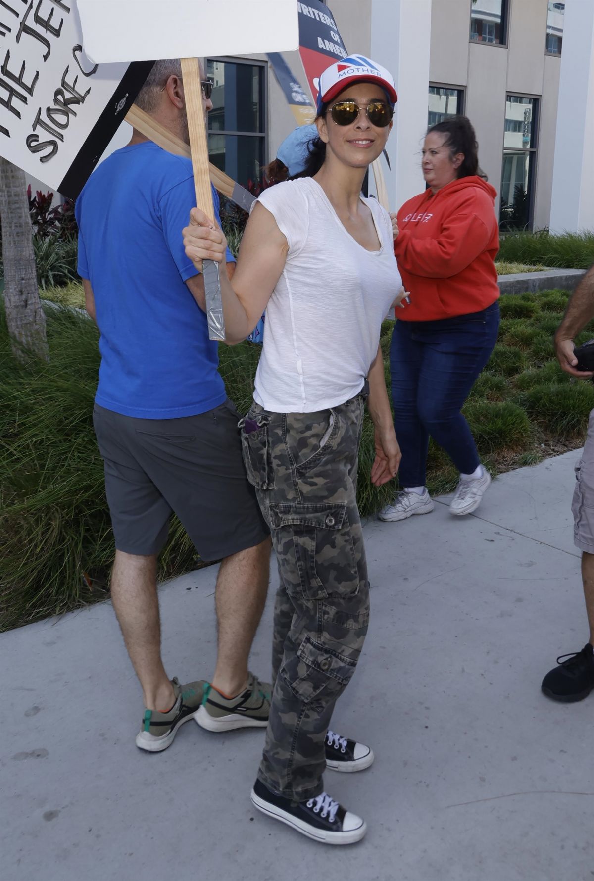 RACHEL BLOOM and SARAH SILVVERMAN at SAG-Aftra and WGA Picket Line at ...