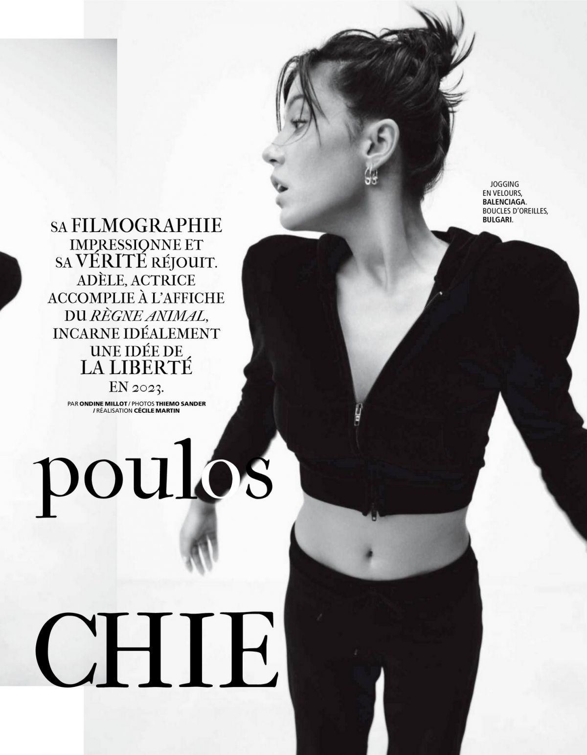 ADELE EXARCHOPOULOS in Madame Figaro, Septemer 2023 – HawtCelebs