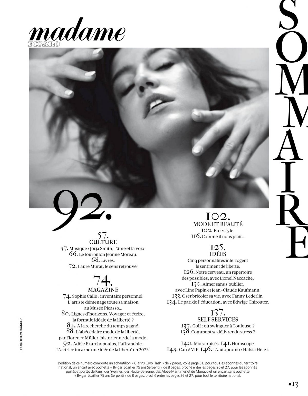 ADELE EXARCHOPOULOS in Madame Figaro, Septemer 2023 – HawtCelebs