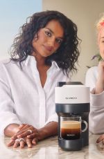 JULIA GARNER and SIMONE ASHLEY for Nespresso Vertuo Campaign, September ...