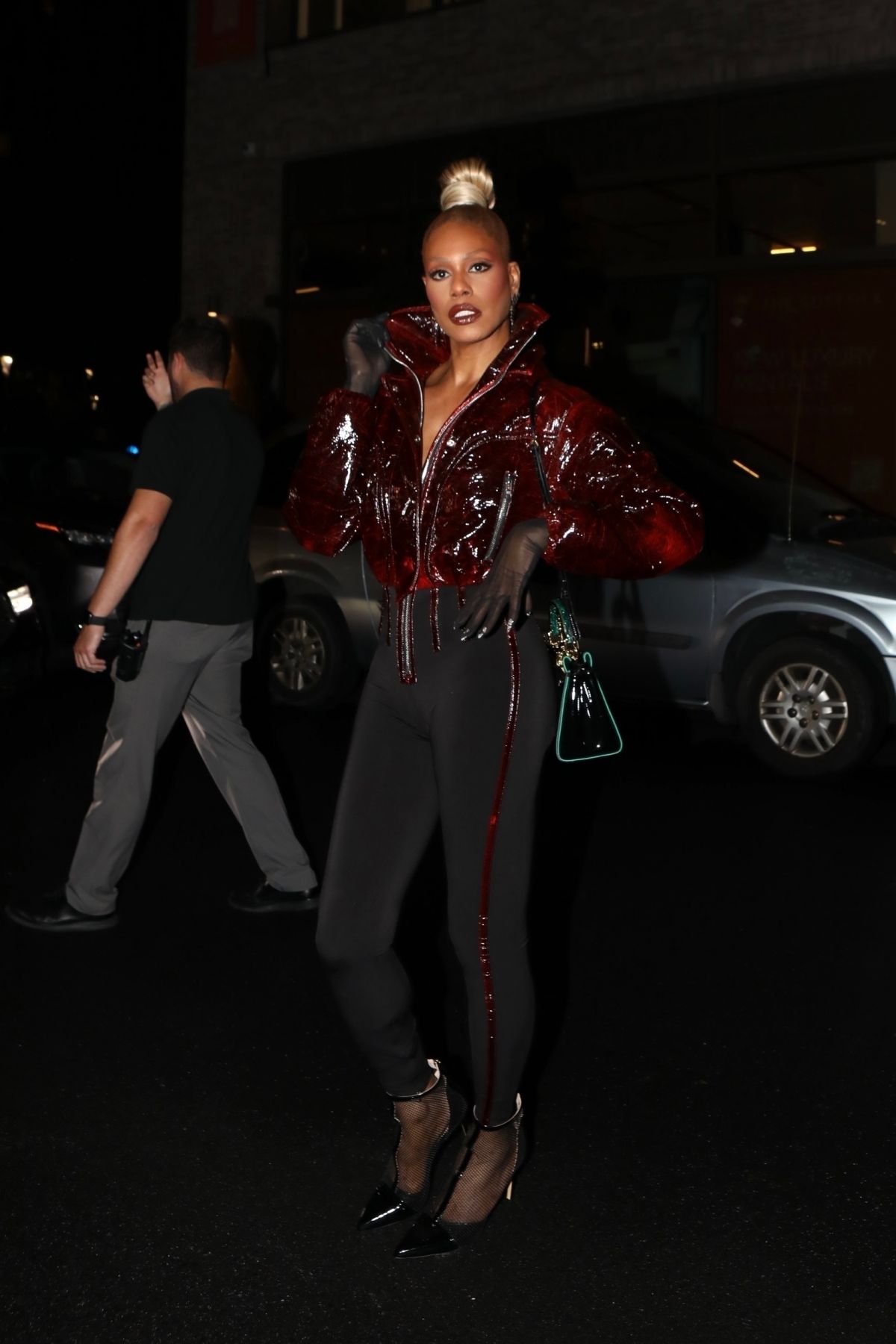 LAVERNE COX Arrives at LaQuan Smith Show at New York Fashion Week 09/11 ...