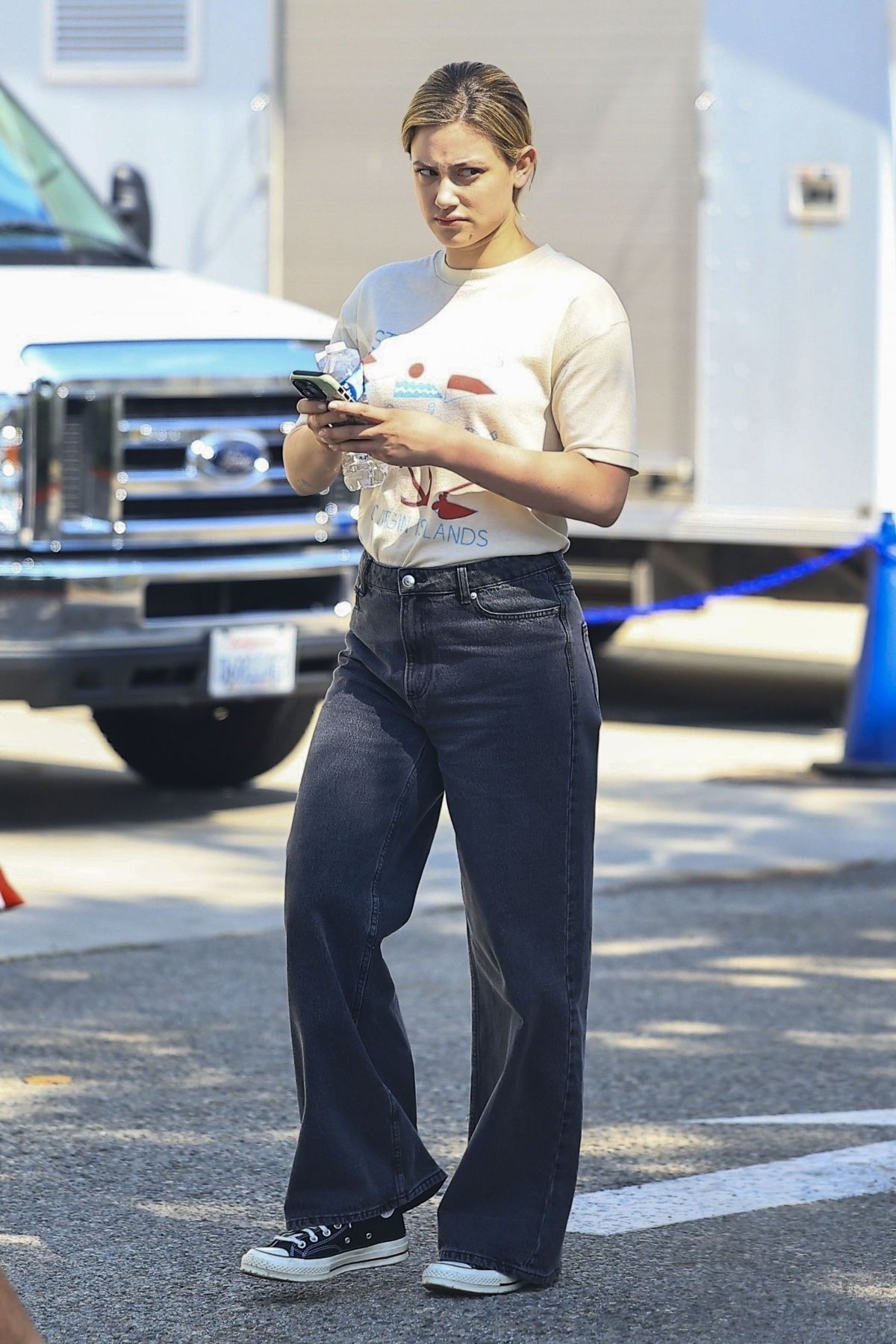 LILI REINHART on the Set of Hal and Harper in Los Angeles 09/18/2023 ...