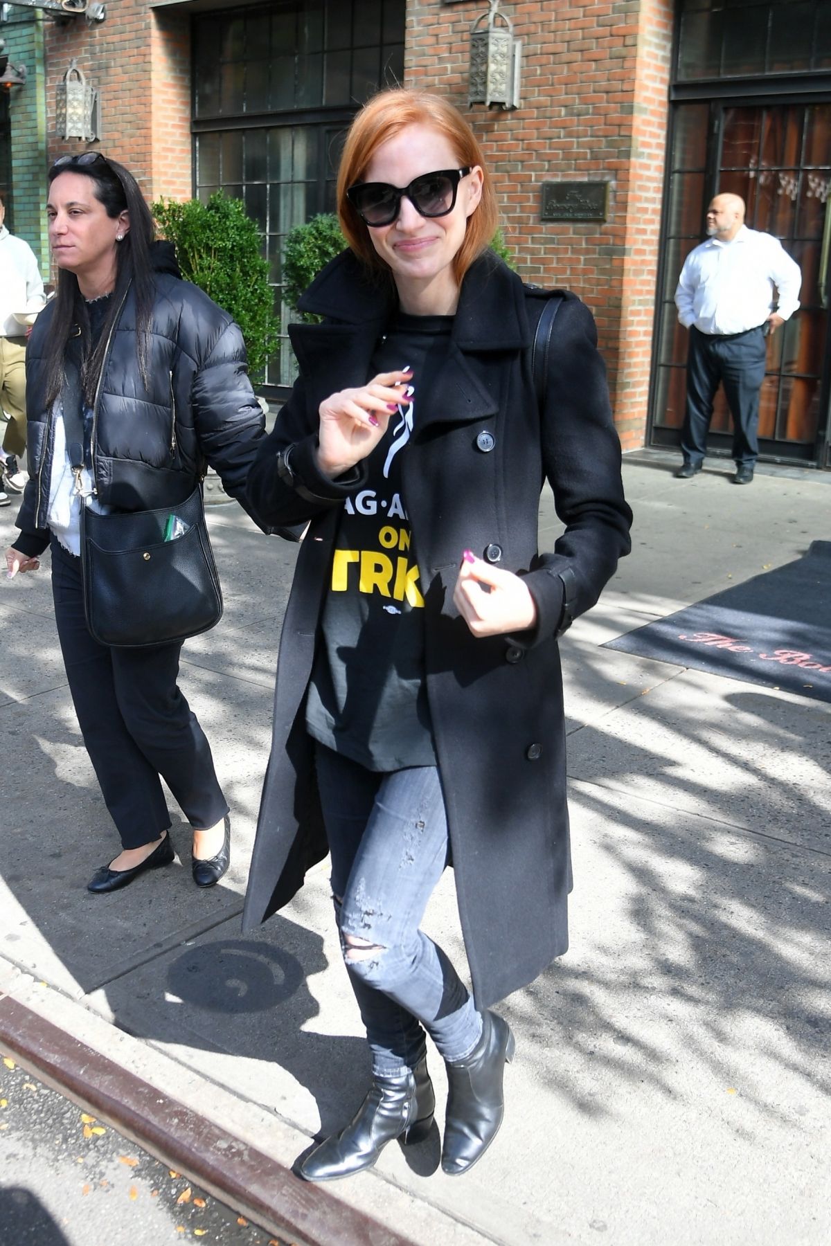 JESSICA CHASTAIN and Kristofer Buckle at Bowery Hotel After Walking ...
