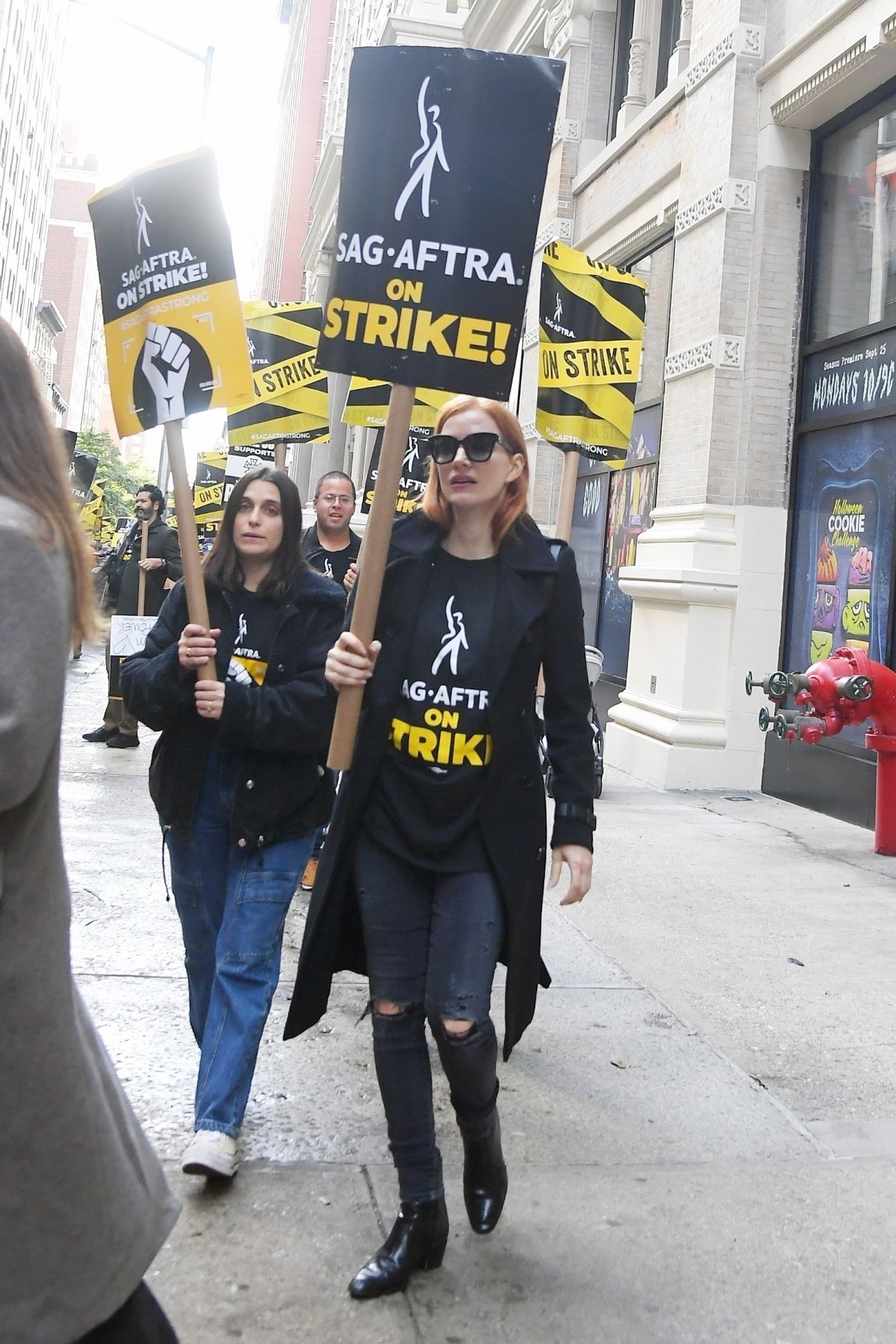 JESSICA CHASTAIN at Sag Strike in New York 10/16/2023 – HawtCelebs