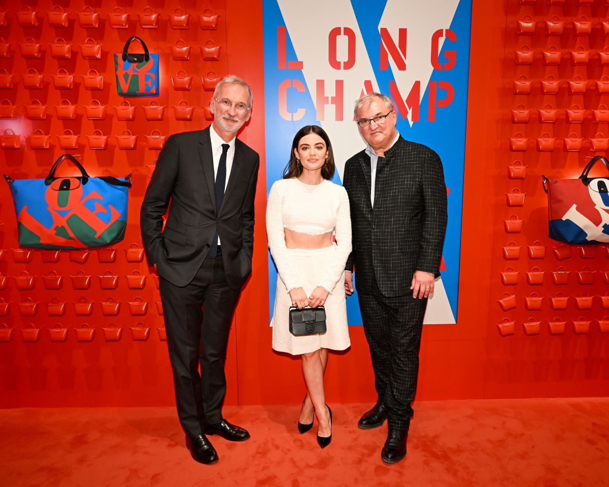 LUCY HALE at Longchamp x Robert Indiana Collection Launch Celebration ...