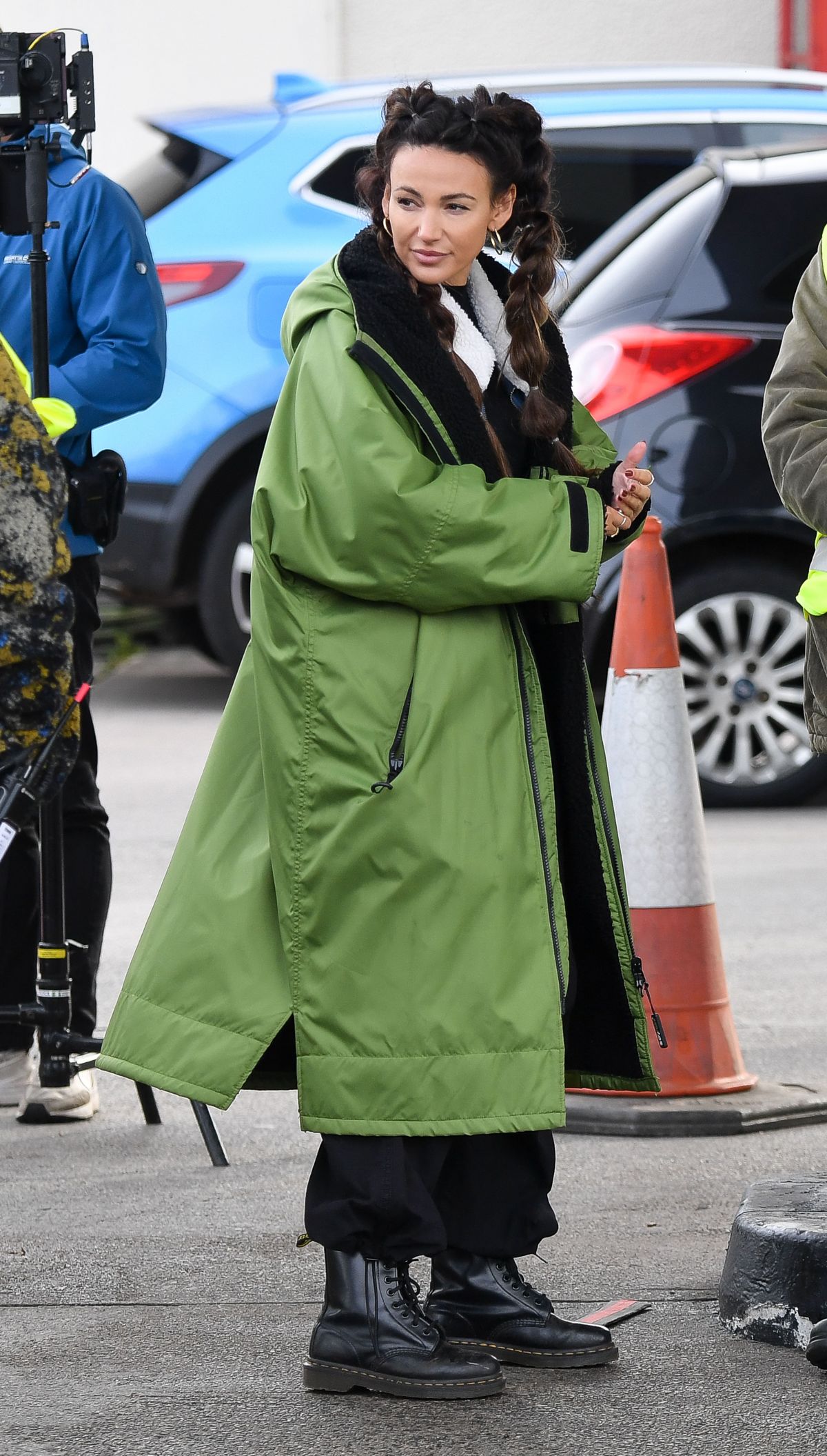 MICHELLE KEEGAN on the Set of Brassic at a Gas Station in Oldham 10/13 ...
