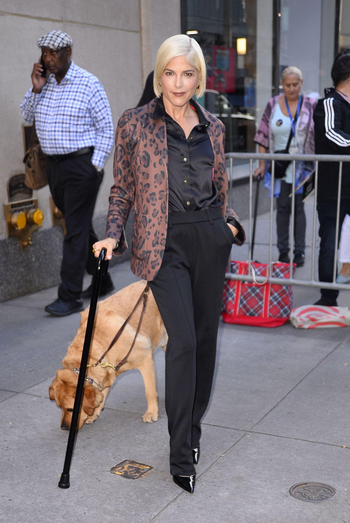 SELMA BLAIR Arrives with Her Service Dog at Today Morning Show in New ...