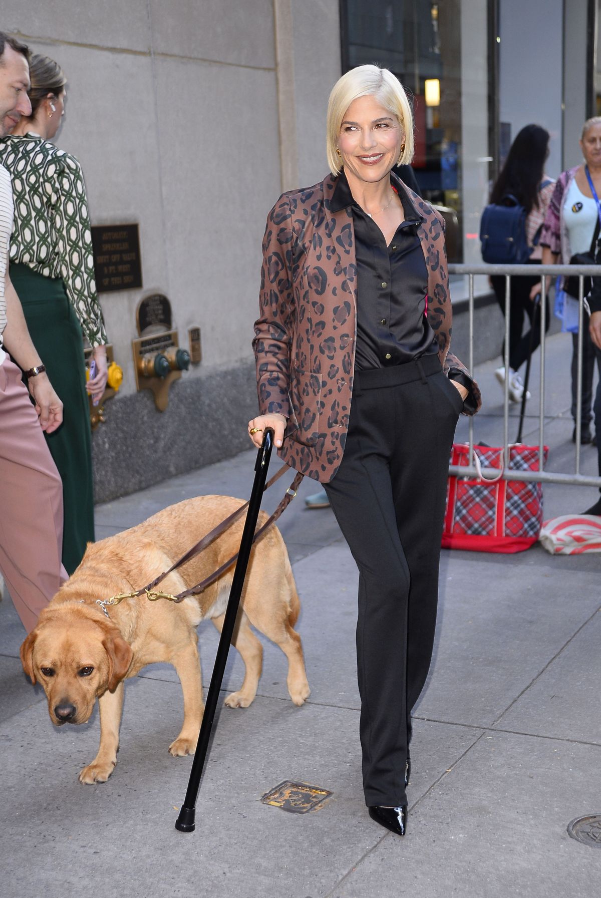 SELMA BLAIR Arrives with Her Service Dog at Today Morning Show in New ...