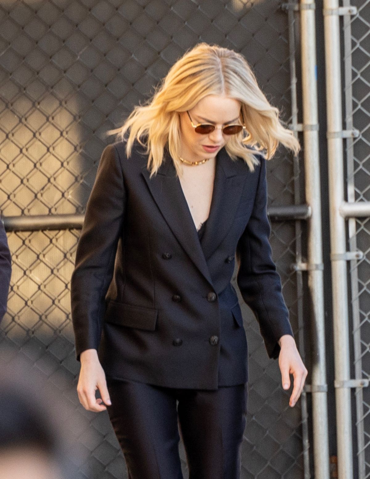 EMMA STONE Arrives at Jimmy Kimmel Live! in Hollywood 11/16/2023 ...