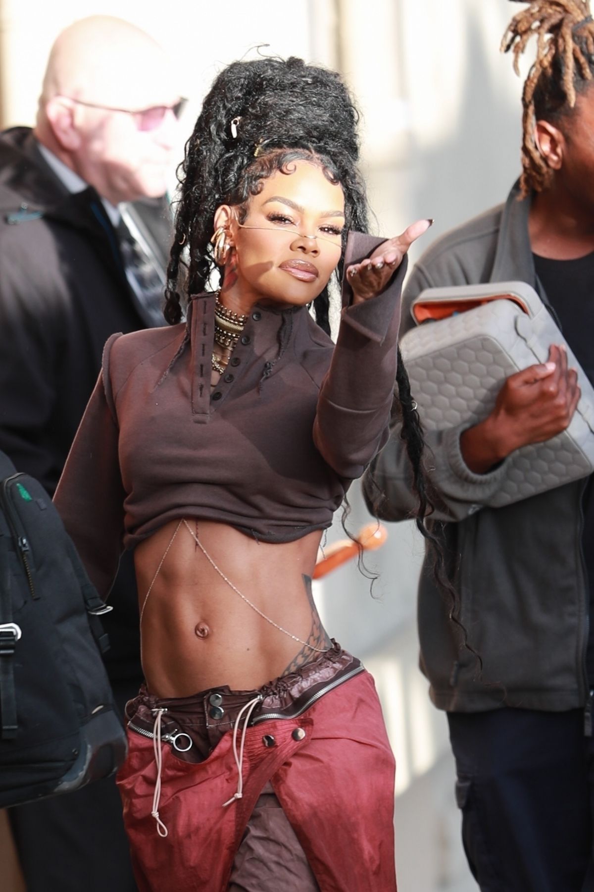 TEYANA TAYLOR Arrives at Jimmy Kimmel Live! in Hollywood 11/29/2023 ...