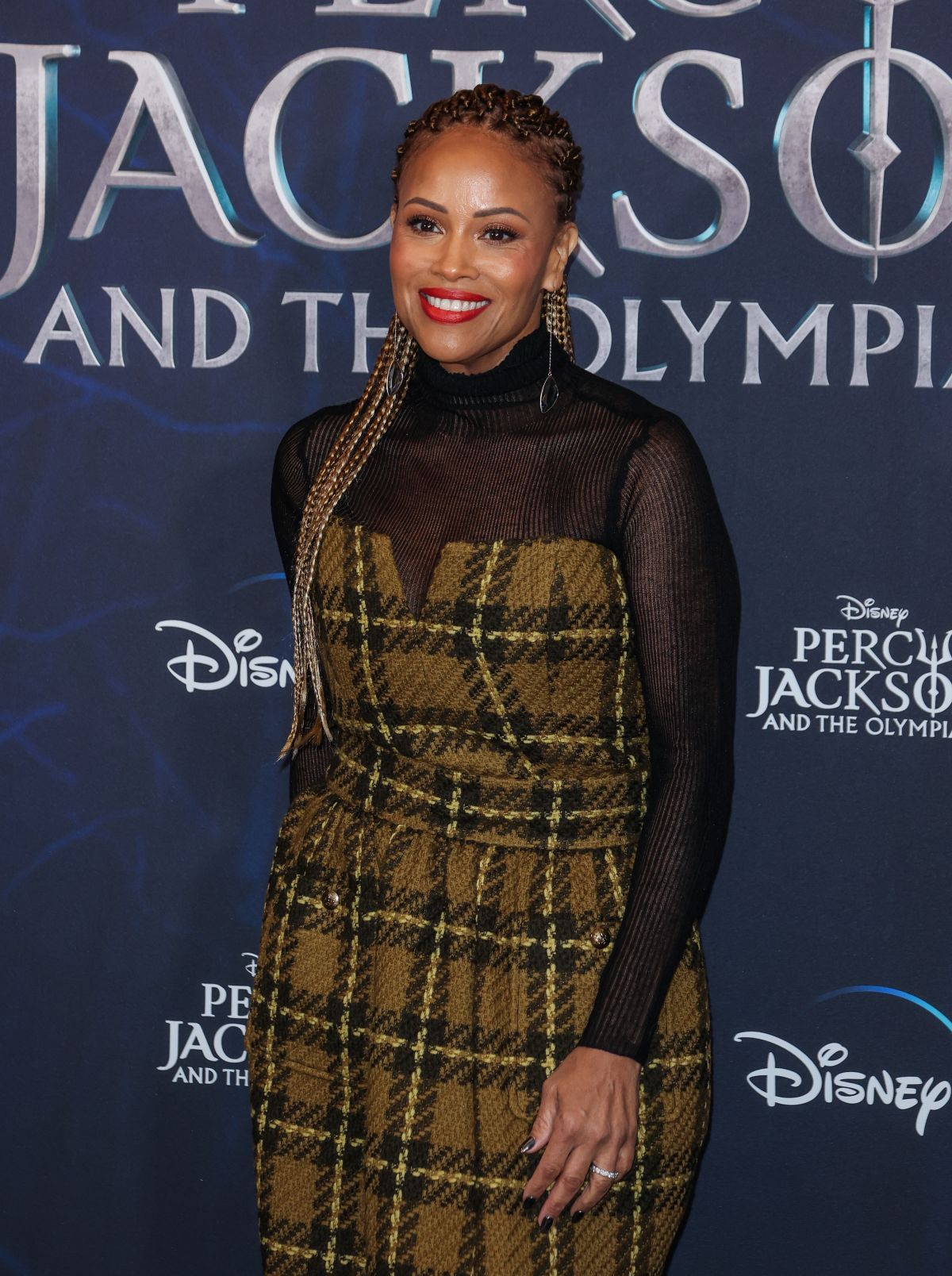 AYO DAVIS at UK Premiere of Percy Jackson and the Olympians at Odeon ...