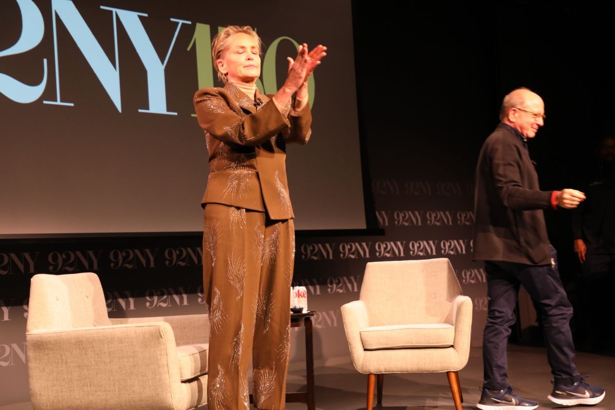 SHARON STONE at Sharon Stone and Jerry Saltz Talk About Art Event at ...