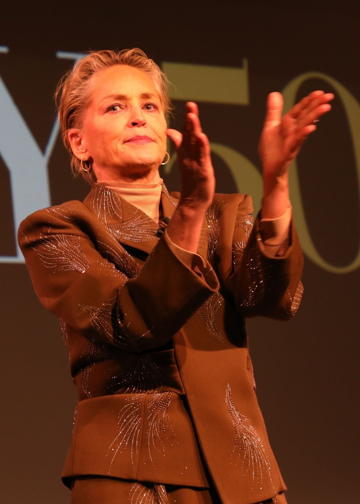 SHARON STONE at Sharon Stone and Jerry Saltz Talk About Art Event at ...