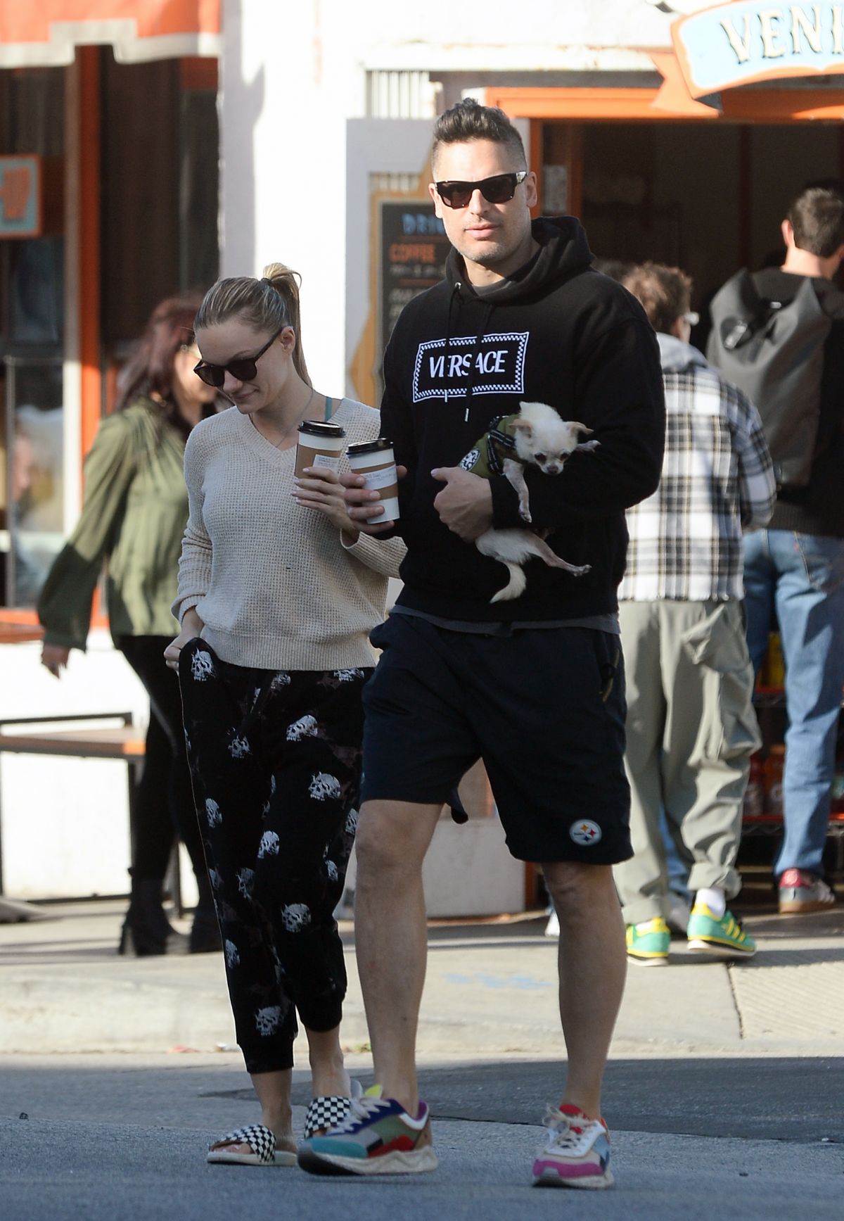 CAITLIN O’CONNOR and Joe Manganiello Out for Coffee in Los Angeles 01 ...