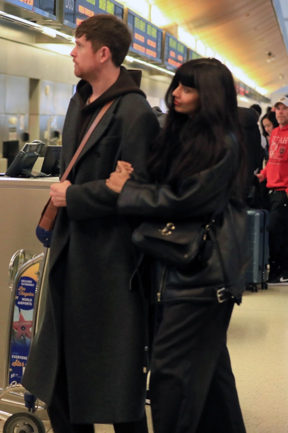 JAMEELA JAMIL and James Blake at LAX Airport in Los Angeles 01/09/2024 ...