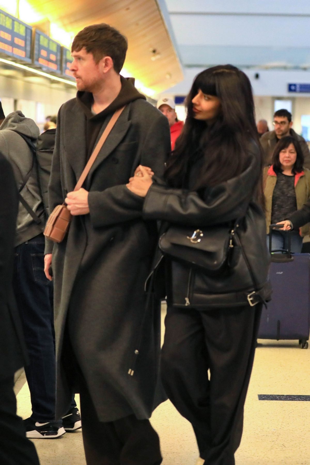 JAMEELA JAMIL and James Blake at LAX Airport in Los Angeles 01/09/2024 ...
