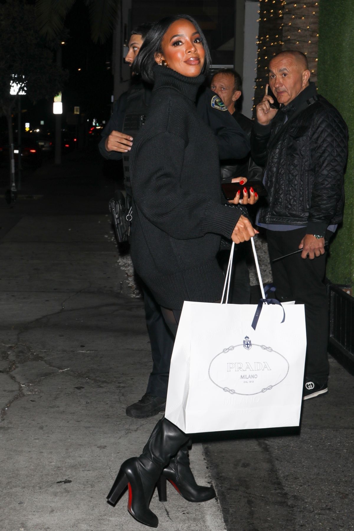 KELLY ROWLAND Arrives at Natalia Bryant’s 21st Birthday Party at Ysabel ...
