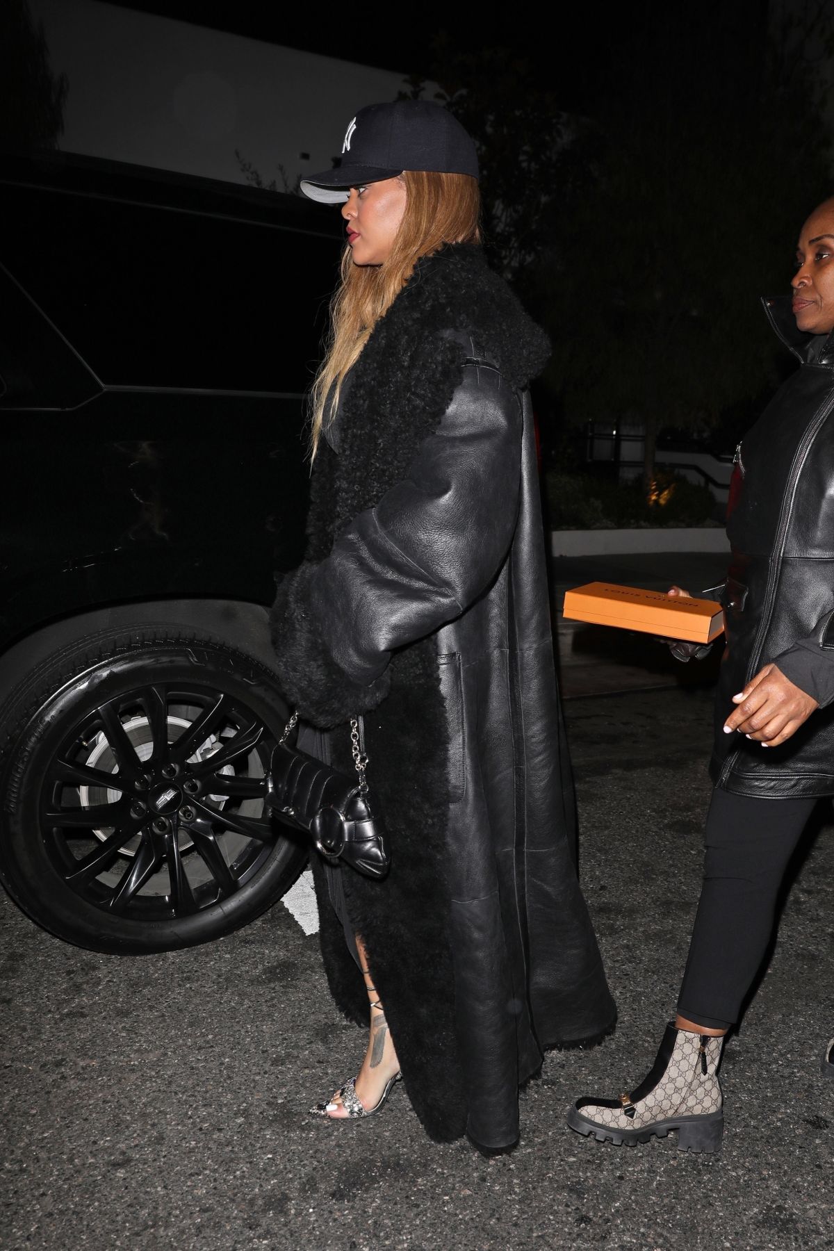 RIHANNA Leaes The Bird Streets Club in West Hollywood 01/16/2024 ...