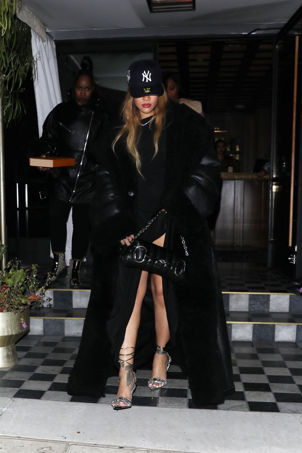 RIHANNA Leaes The Bird Streets Club in West Hollywood 01/16/2024 ...