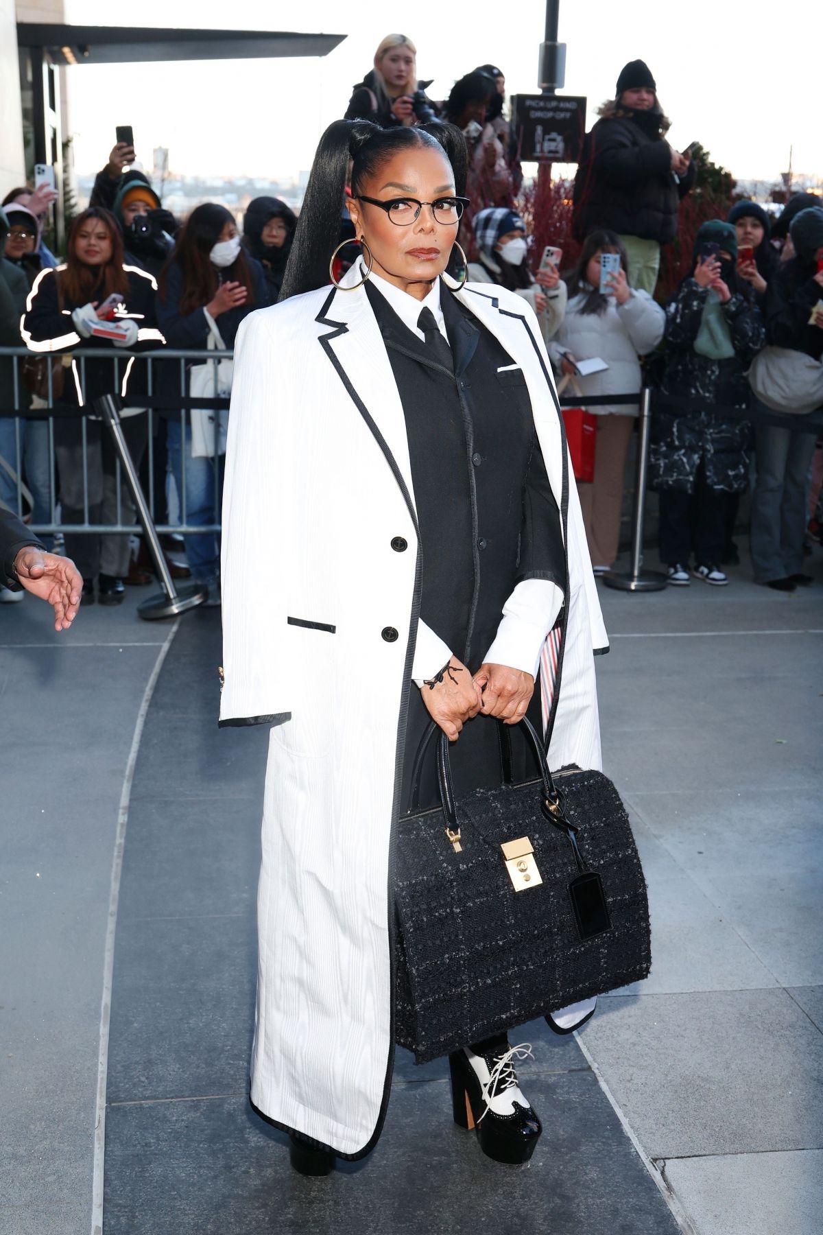JANET JACKSON Arrives at Thom Browne Fashion Show in New York 02/14 ...