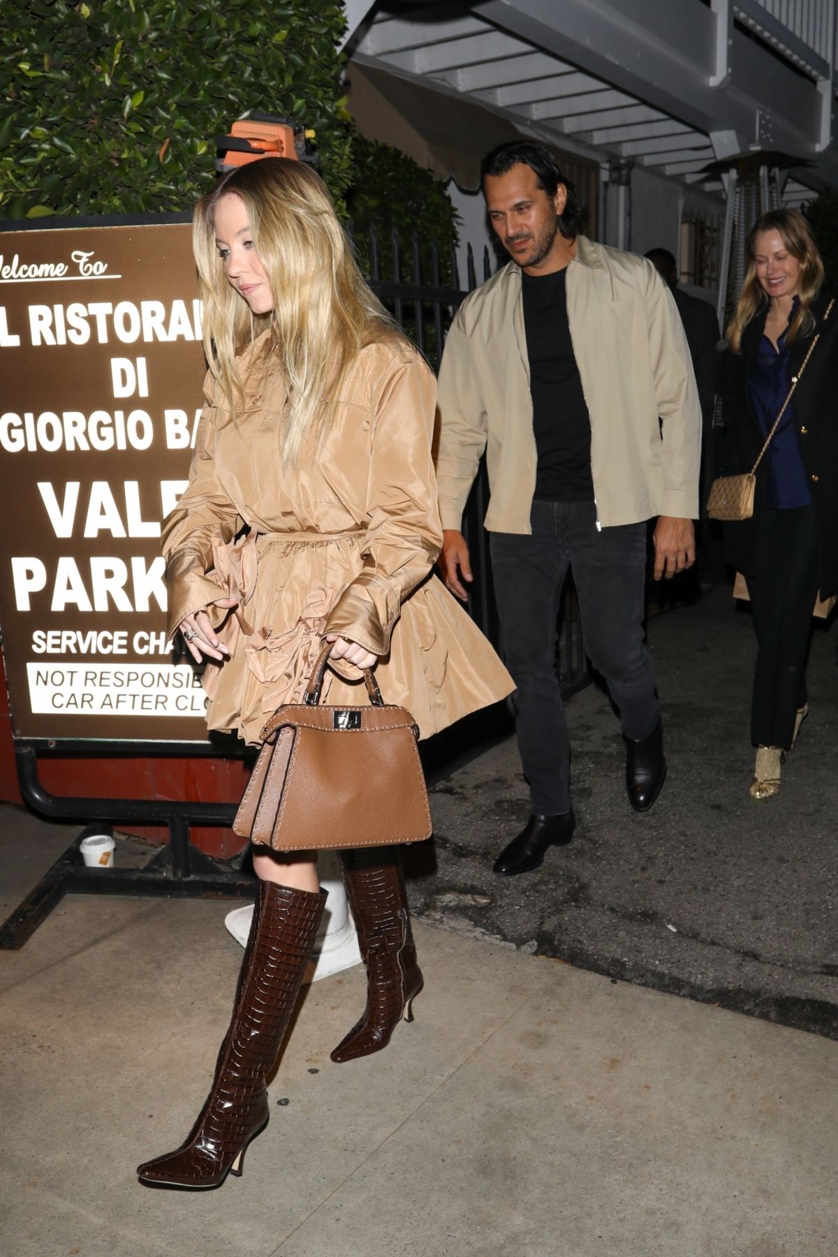 SYDNEY SWEENEY Out for Dinner with Jonathan Davino at Giorgio Baldi in ...