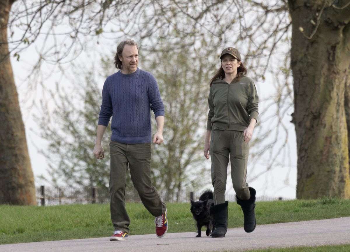 ANNA FRIEL Out with Her Dog and a Friend at Windsor Castle 03/22/2024 ...
