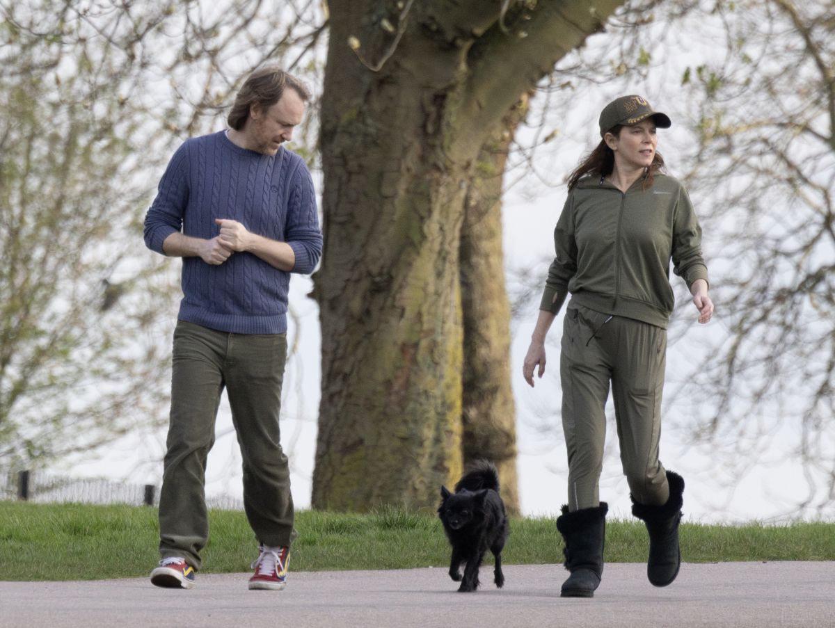 ANNA FRIEL Out with Her Dog and a Friend at Windsor Castle 03/22/2024 ...