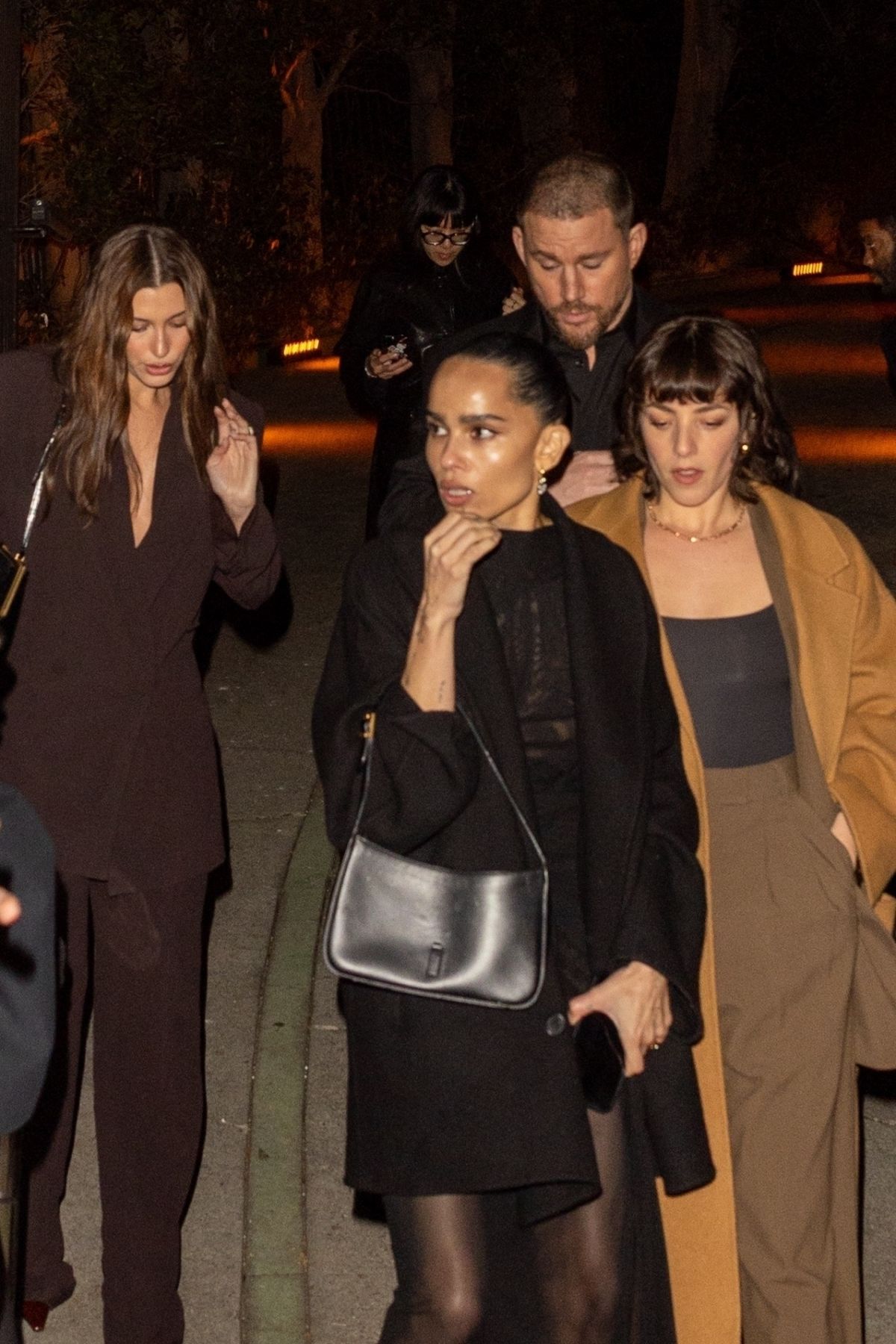 HAILEY BIEBER, ZOE KRAVITZ and Channing Tatum Leaves a Pre-Oscar Soiree ...