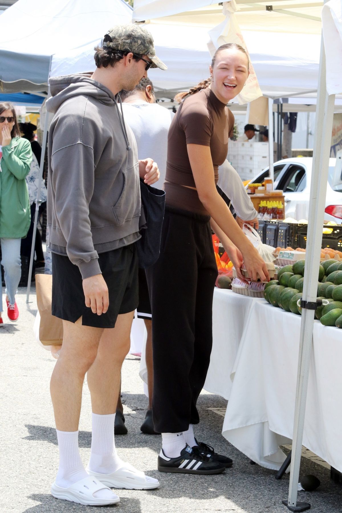 AVA MICHELLE Out Shopping with Her Boyfriend at Farmers Market in Los ...