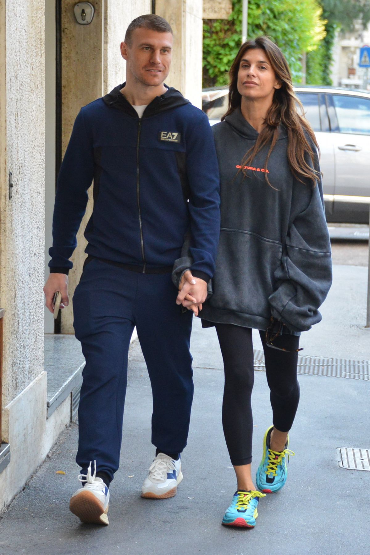 ELISABETTA CANALIS and Georgian Cimpeanu Out for Lunch in Milan 05/28 ...