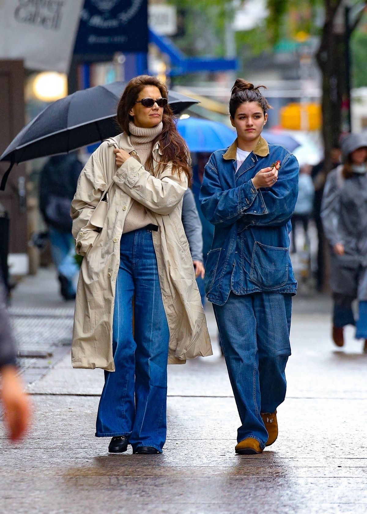 KATIE HOLMES and SURI CRUISE Out for Dinner in New York 05/16/2024 ...