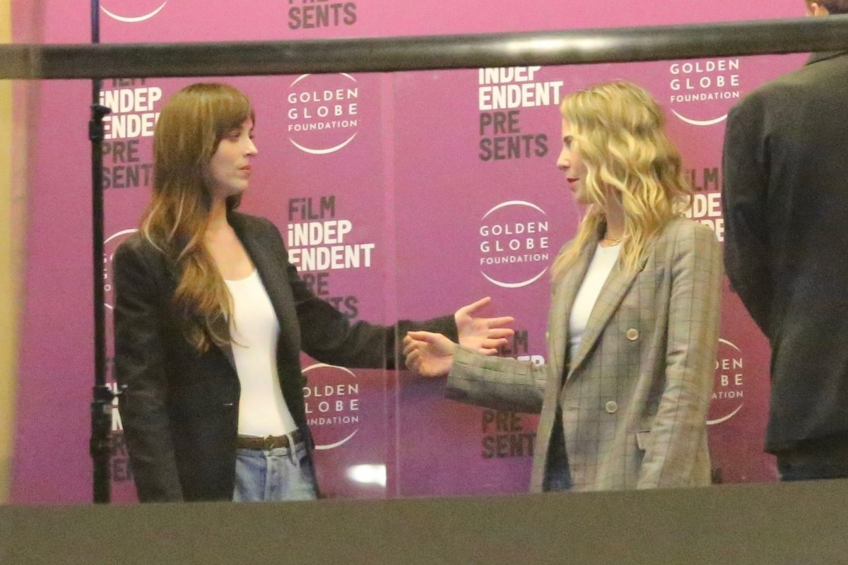 DAKOTA JOHNSON and CHRISTY HALL Arrives at Daddio Screening at AMC ...