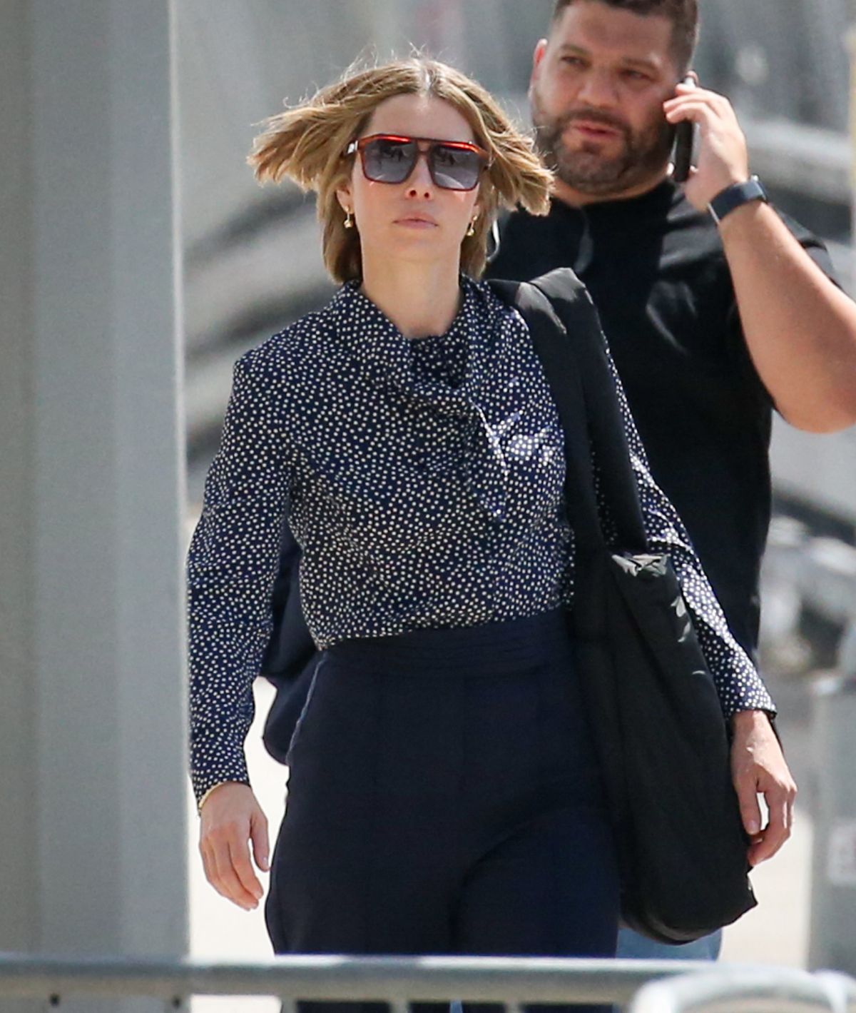 JESSICA BIEL on the Set of The Better Sister in Long Island in New York ...