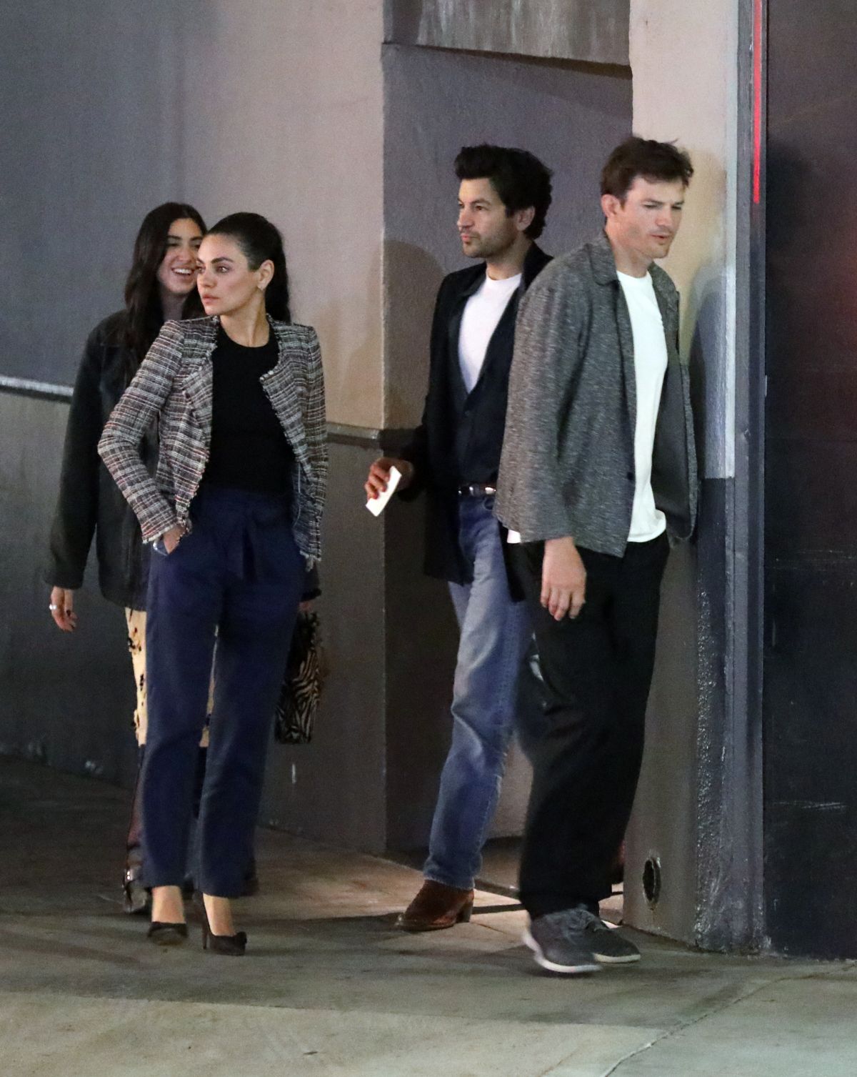 MILA KUNIS and Ashton Kutcher Out for Dinner with Jordan Masterson in ...