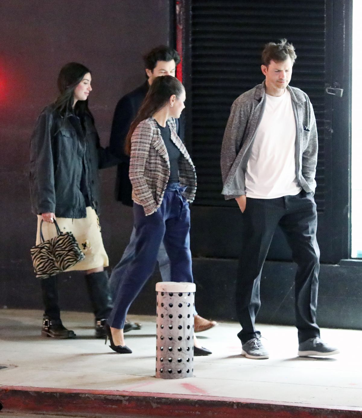 MILA KUNIS and Ashton Kutcher Out for Dinner with Jordan Masterson in ...