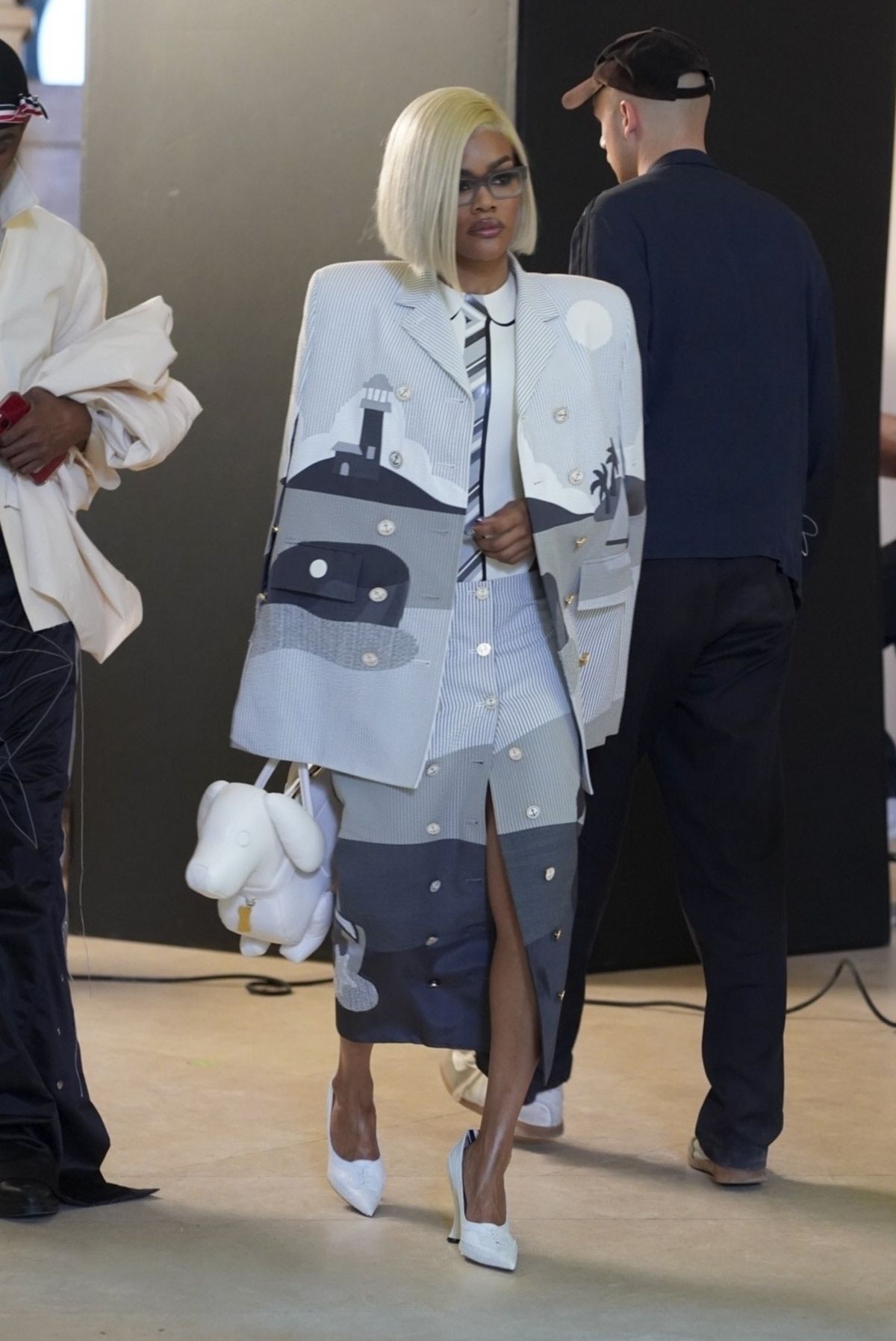 TEYANA TAYLOR Arrives at Thom Browne Haute Couture Fall/Winter 2024 ...