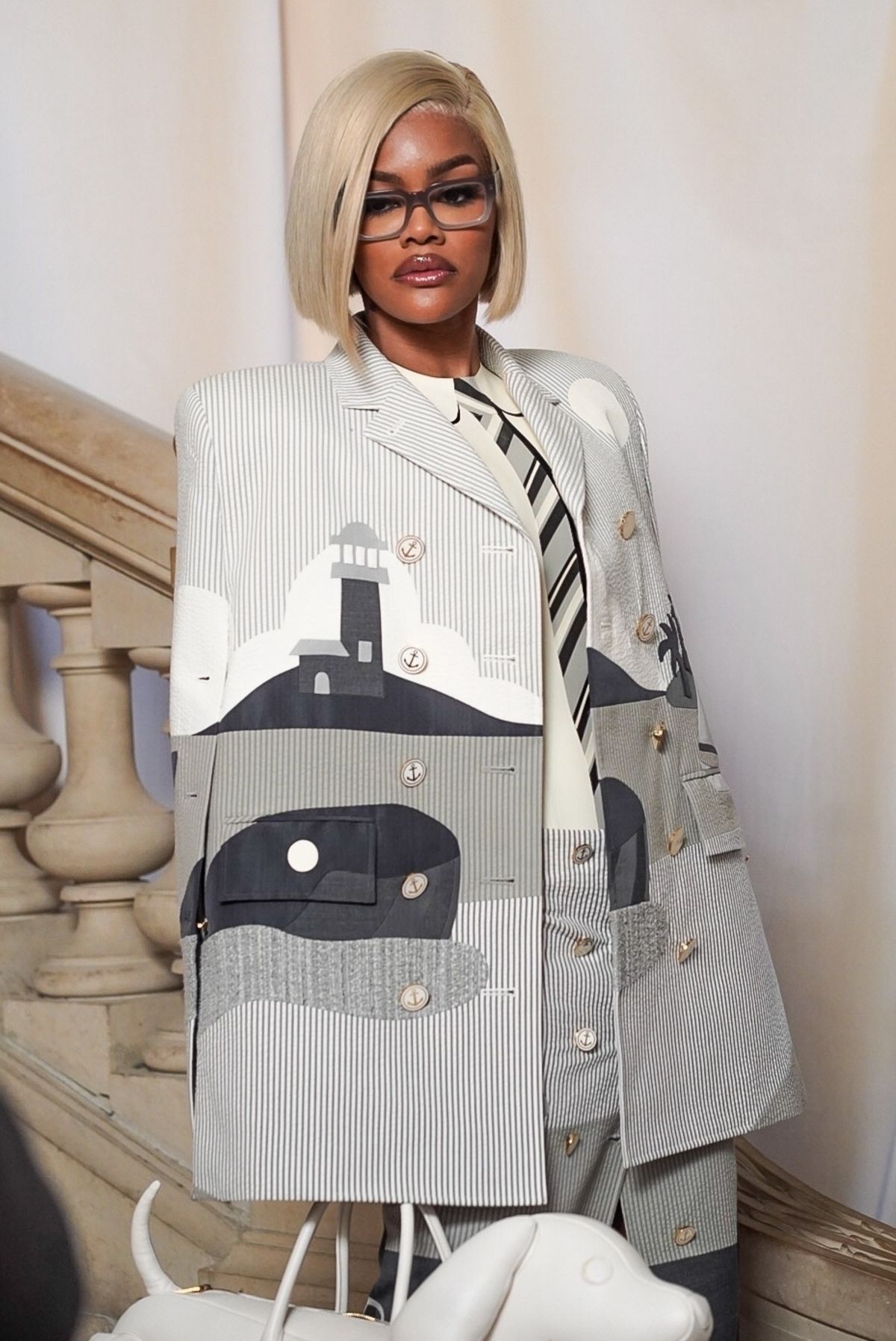 TEYANA TAYLOR Arrives at Thom Browne Haute Couture Fall/Winter 2024 ...