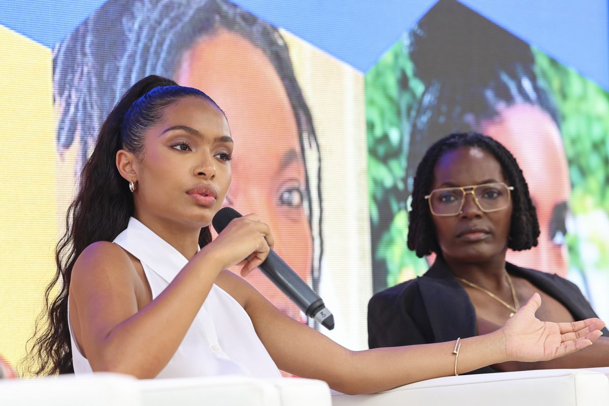 YARA SHAHIDI and Her Mother Keri Shahidi at a Panel on Black Womens ...