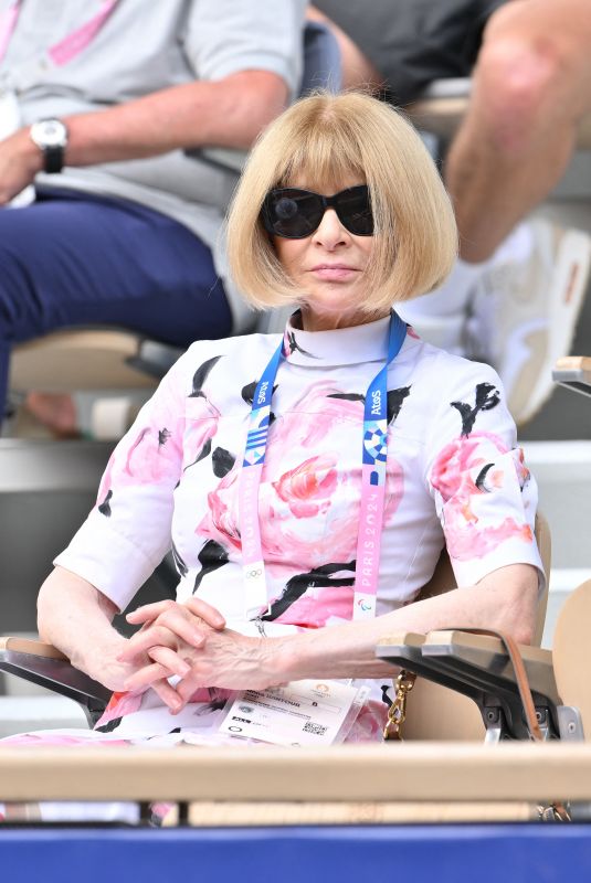 ANNA WINTOUR at Olympic Games Paris 2024 at Roland Garros in Paris 07 ...