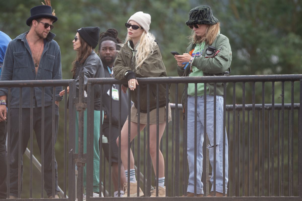 ANYA TAYLOR-JOY and CARA DELEVINGNE at Glastonbury Festival 2024 Sunday ...