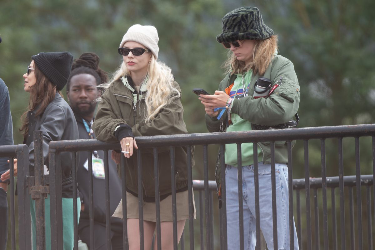 ANYA TAYLOR-JOY and CARA DELEVINGNE at Glastonbury Festival 2024 Sunday ...