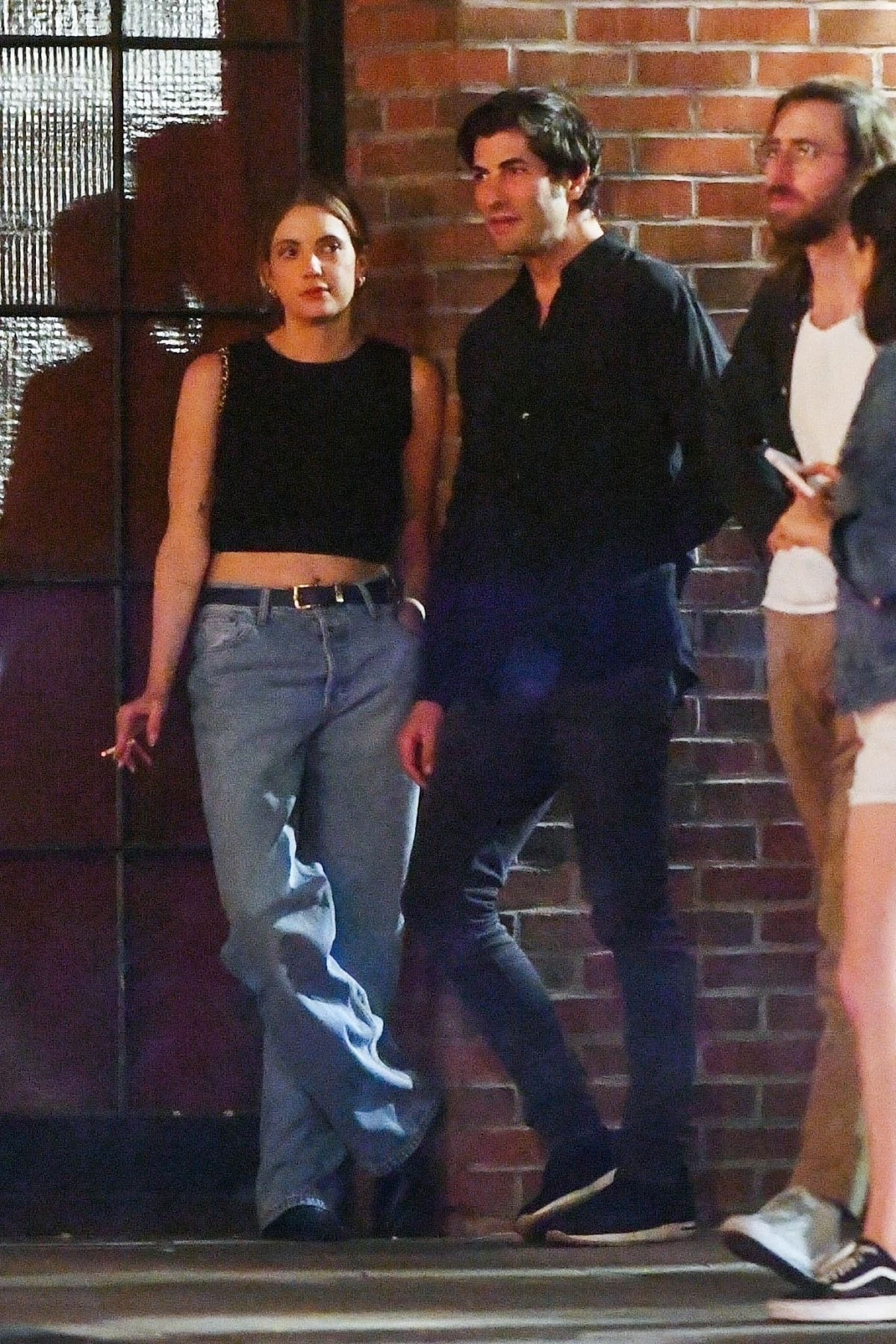 ASHLEY BENSON and Brandon Davis Enjoys a Cigarette Night Out in New ...