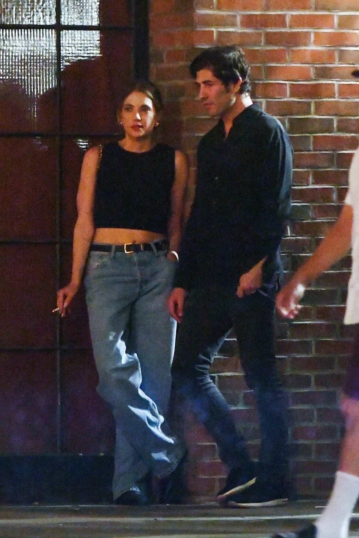 ASHLEY BENSON and Brandon Davis Enjoys a Cigarette Night Out in New ...